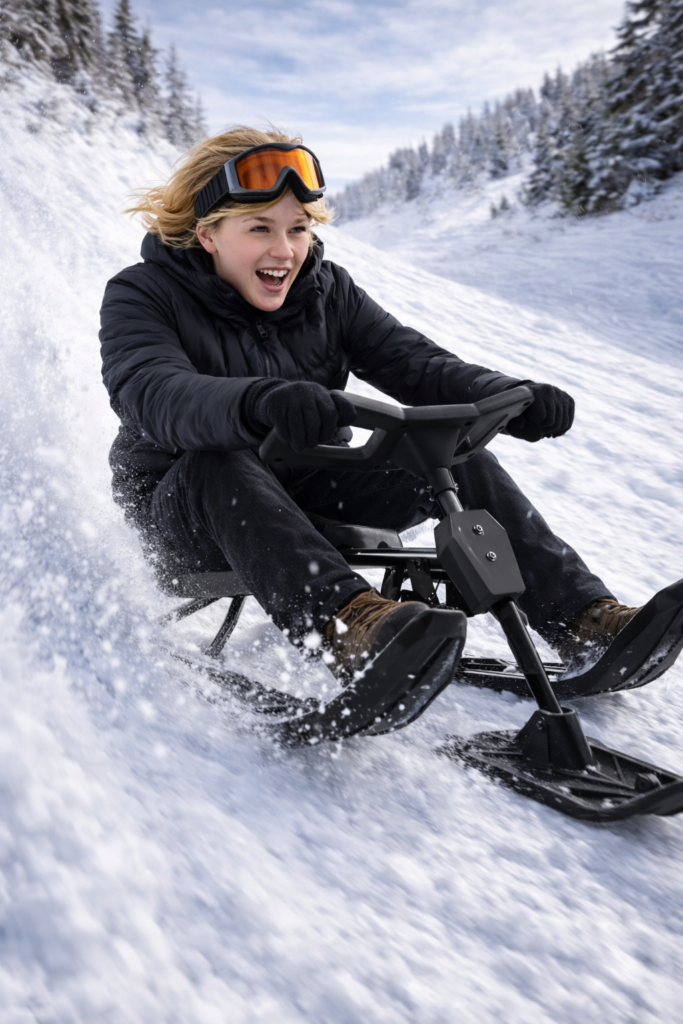 Snow Racer Ski Sled with Steering Wheel – For Those Who Want to Take ...