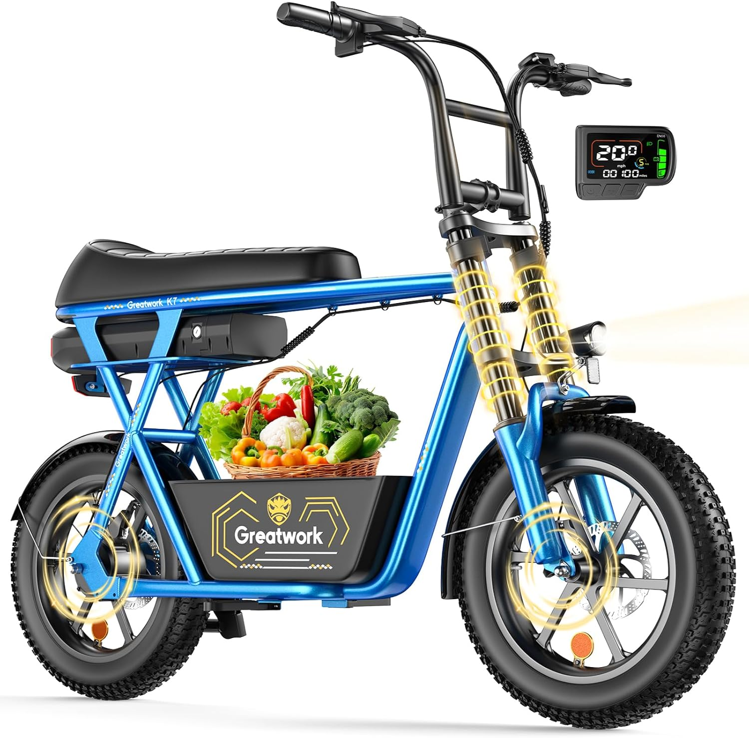 GreatWork Electric Scooter with Seat for Adults